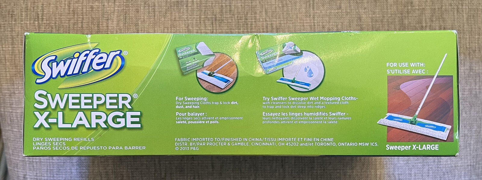 SWIFFER SWEEPER X-LARGE 7.8” x 10” Dry Cloth Sweep/Mop Pads 16 Ct NEW ...