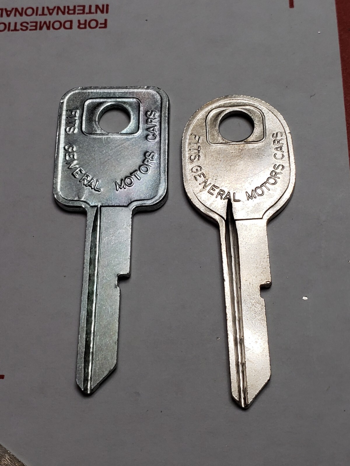 3 X SETS NOS B50C B51D 1970-90S GM CAR KEY BLANKS Buick Chevy Cadillac ...