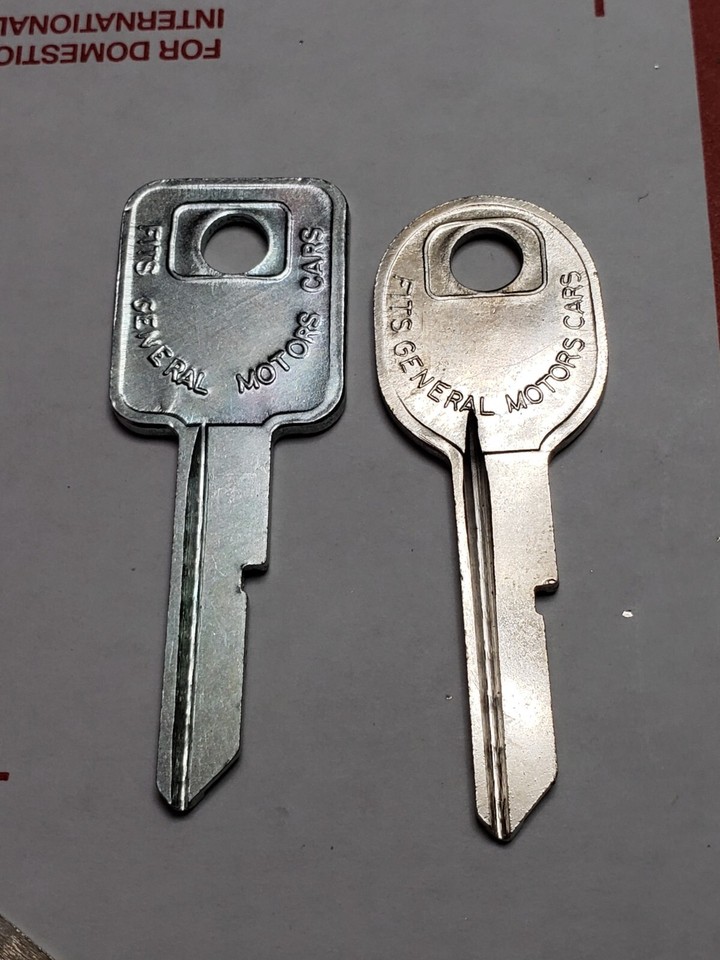 3 X SETS NOS B50C B51D 1970-90S GM CAR KEY BLANKS Buick Chevy Cadillac ...