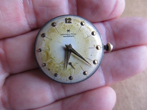 Vintage Hamilton Watch Dial & Movement 770 with 22 Jewels w/ 14k Crown ...