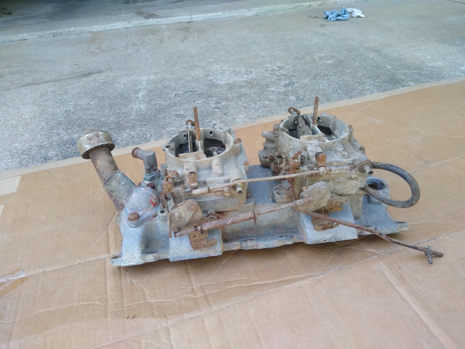 Creitz dual quad (2-4 barrels) intake | eBay