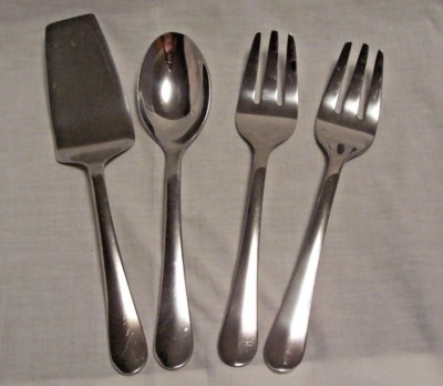Gourmet Settings 4 pc. Stainless Chrome Serving Utensils GS 18/c | eBay