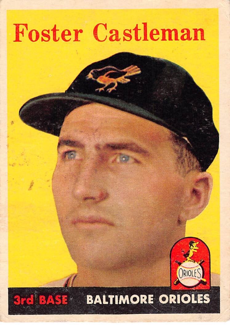 1958 Topps Baseball Foster Castleman #416 VG CONDITION BALTIMORE ...