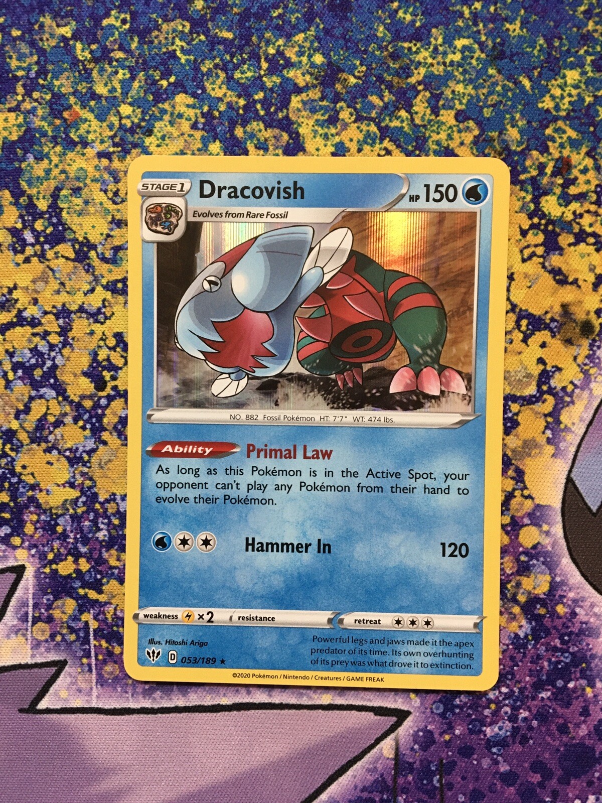 Pokémon TCG - Dracovish - Darkness Ablaze 053/189 - Holo Rare - LP | eBay