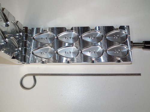 No Roll Slip -2 Slip Sinker 3oz Production mold CNC Aluminum Fishfinder ...