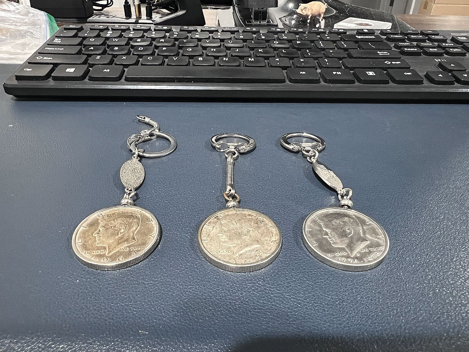 Lot of 3 50c Kennedy Half Dollars Keychains | eBay