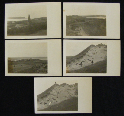 5 RARE OLD RP POSTCARD JAMES BRAID ST ENODOC GOLF CLUB ROCK WADEBRIDGE ...