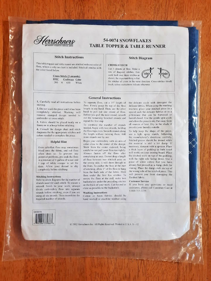 Lot of 9 Stamped Cross Stitch Herrschners Craftways Table Runners ...