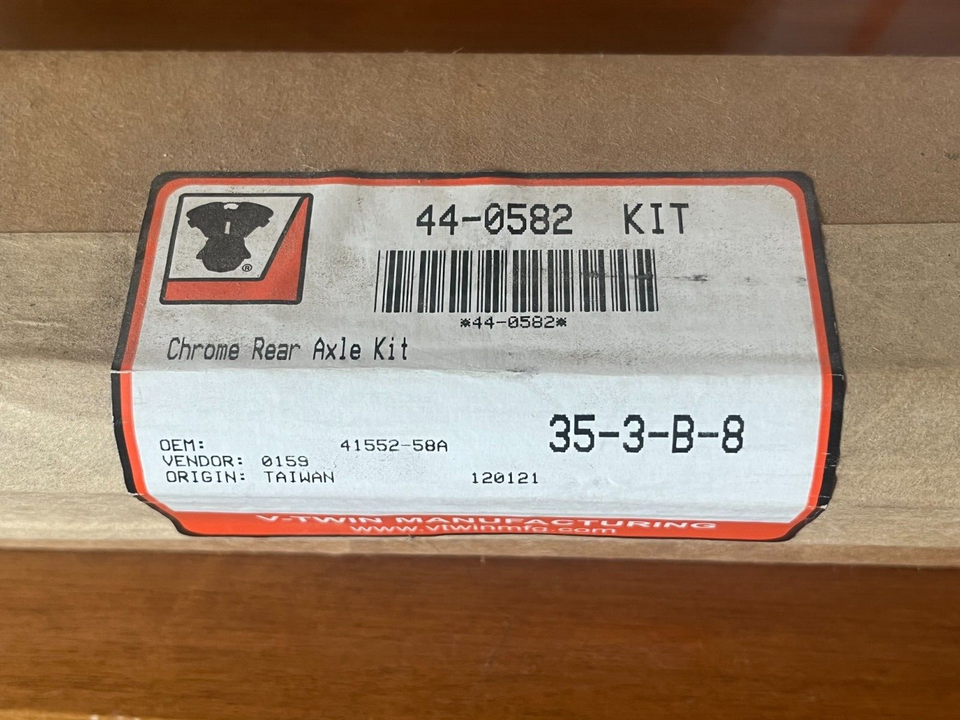 Harley Panhead Shovelhead Chrome Rear Axle Kit 41552-58A / 44-0582 ...