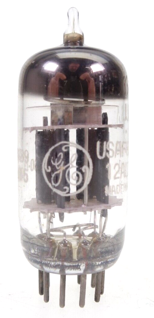 12AU7WA = 6189 = E82CC = ECC186 GE Triple Mica O-Getter Röhre Tube 1960 ...