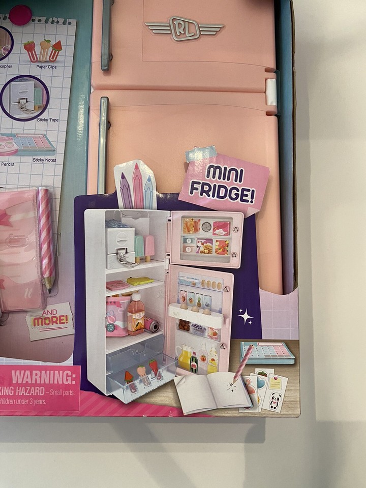 Real Littles Desktop Caddies Mini Fridge 20+ Real Working Stationery | eBay