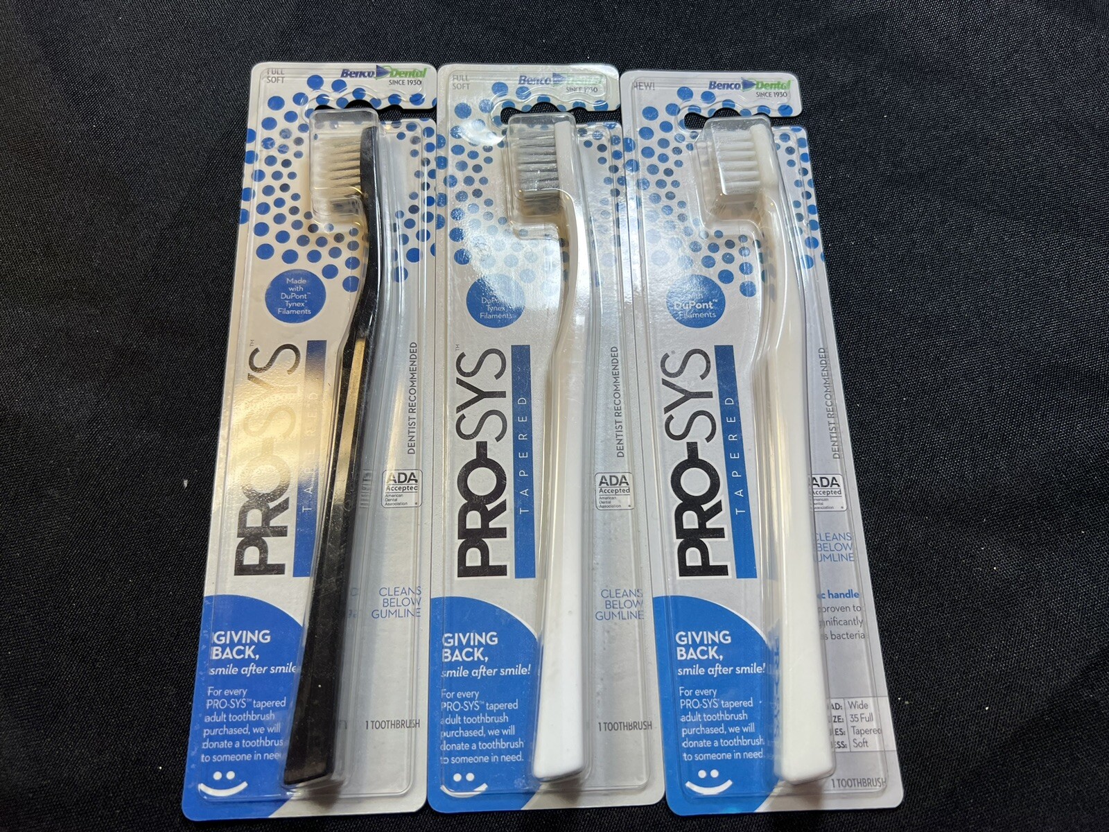 Benco Dental Pro-Sys Original Compact Soft Adult Toothbrush Lot of 3 ...