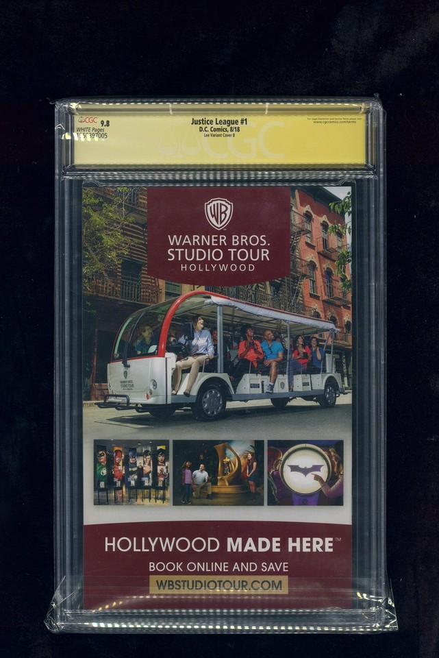 DC Justice League #1 2018 Lee Cover B CGC 9.8 Signed by Jim Lee 3X ...