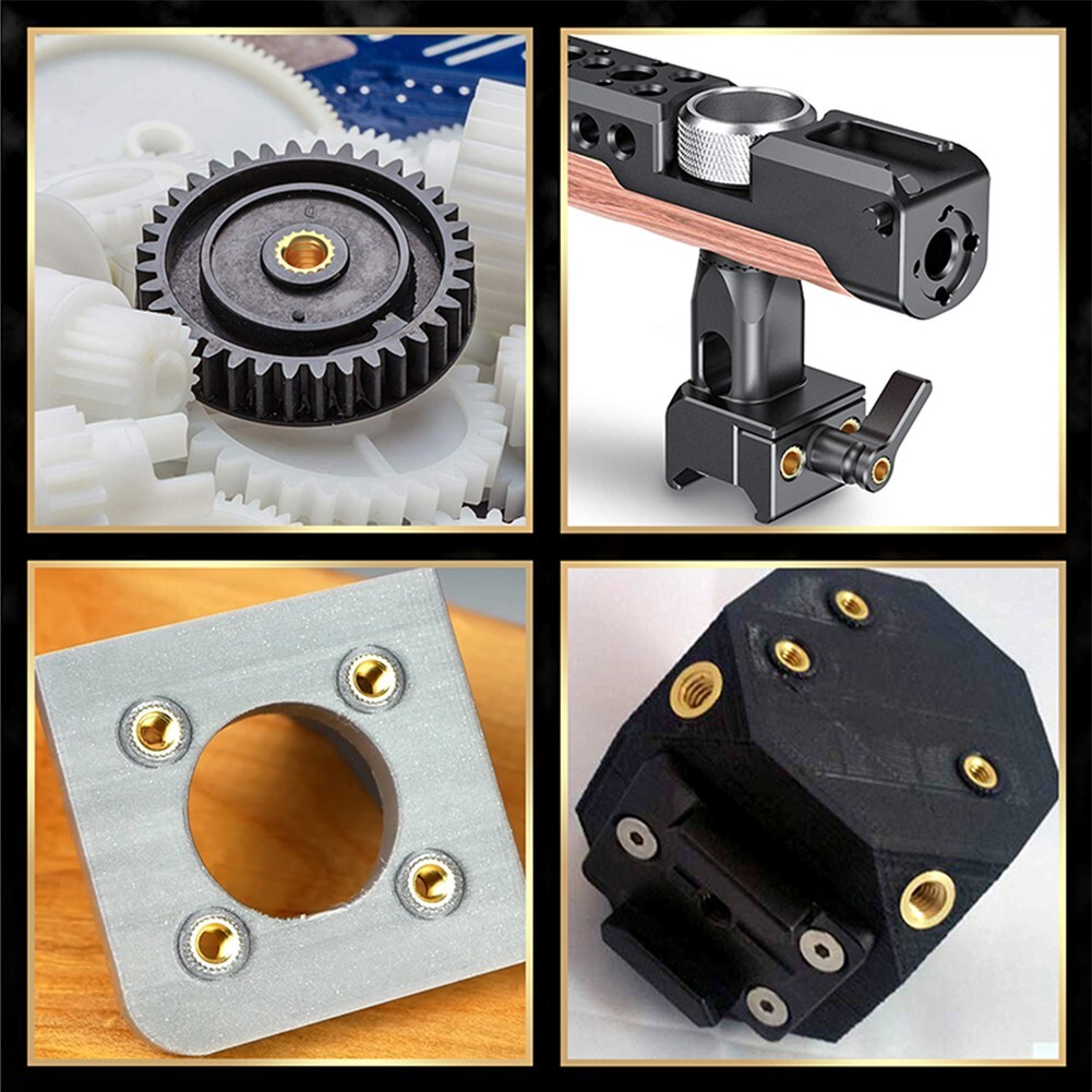 Professional Grade Brass Knurled Nut for Injection Molding Pack of 100 ...