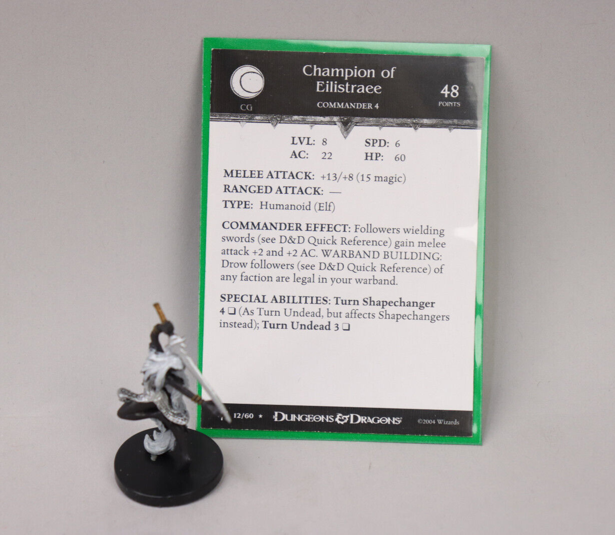 D&D Dungeons & Dragons Miniatures Archfiends Champion of Eilistraee #12 ...