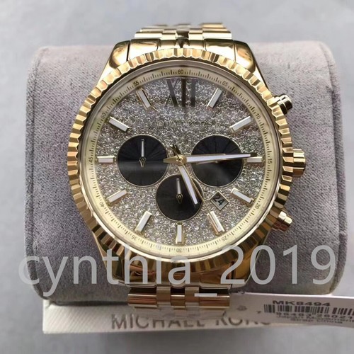 Michael Kors MK8494 Lexington Chronograph Men's Gold-Tone Stainless ...