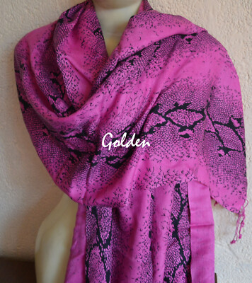 ANIMAL SNAKE PRINT STOLE 70% CASHMERE 30% SOIE STOLE ~18 DESIGN CHOICE ...