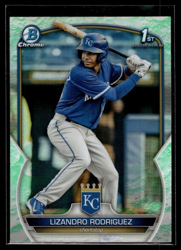 Lizandro Rodriguez 2023 Bowman Chrome Lunar Glow Refractor Card #BCP-47 ...