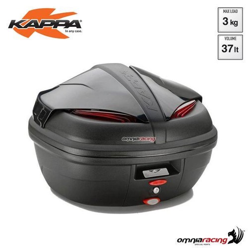 Rear top case Kappa K37NN Manta Monolock volume 37 liter ABS with red ...