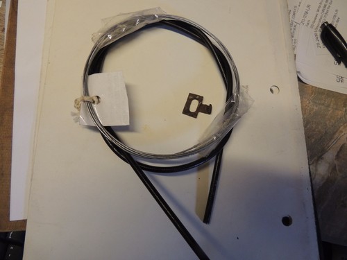 VW BUG+GHIA HEAT FLAP CABLE-TUBING+CLIP AT FOOTWELL 69-70 BEETLE-GHIA ...