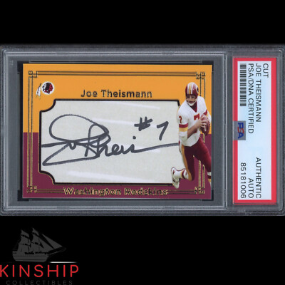Joe Theismann signed Custom Trading Card PSA DNA Slabbed Redskins Auto ...