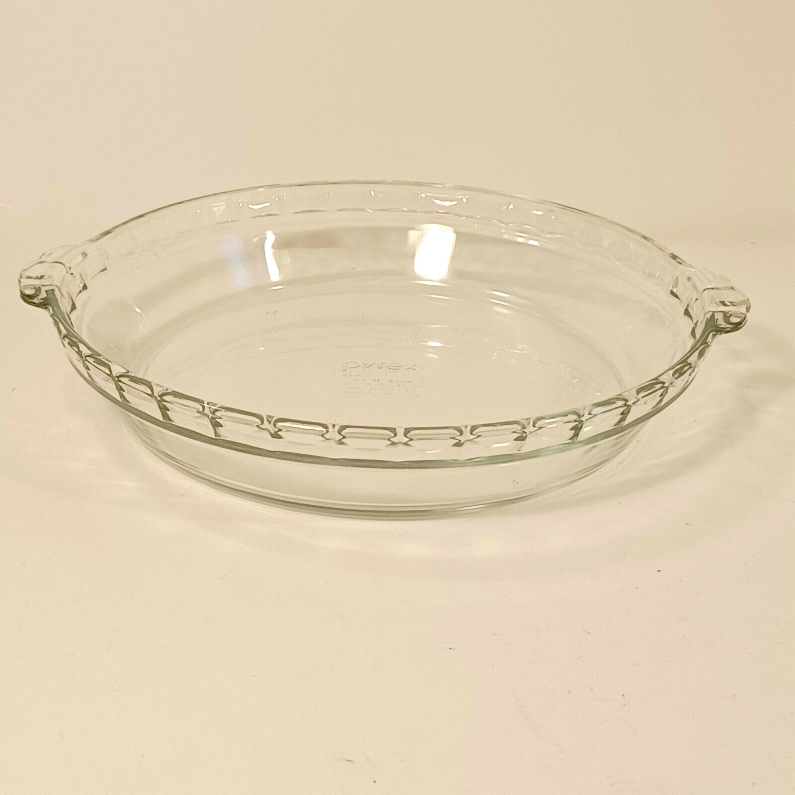 Vintage PYREX #229 Fluted Glass Deep Dish Pie Pan Plate Tab Handles USA ...