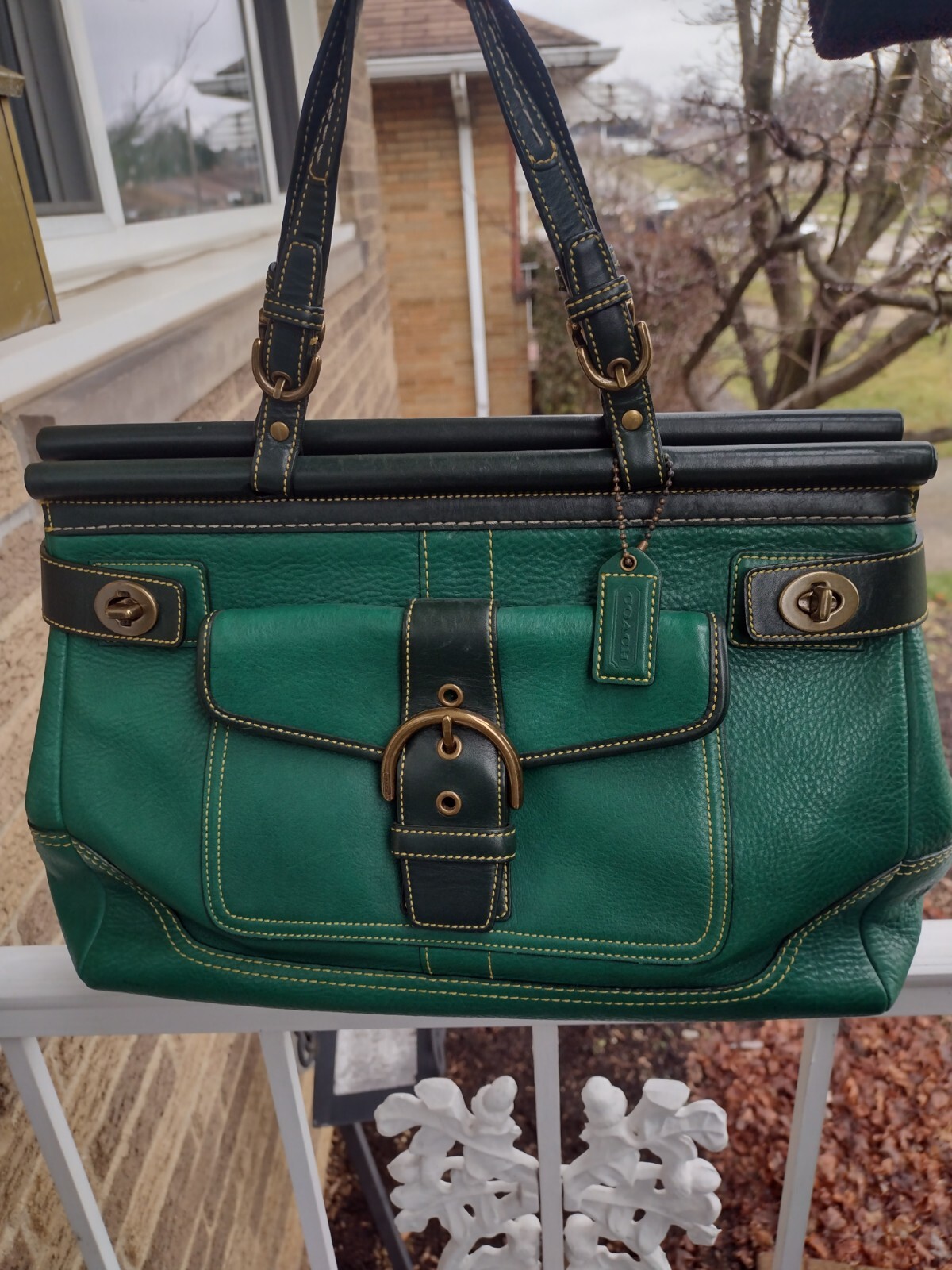 Coach Vintage Satchel Soft Pebbled Leather Turn lock … - Gem