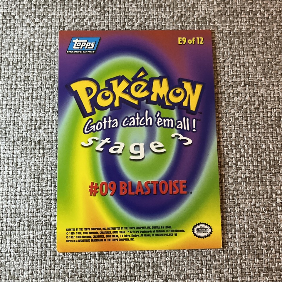 Blastoise Blue Logo Topps Pokemon Card NM | eBay