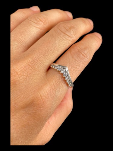 PANDORA Sterling Silver Curved Stacking Eternity Ring S925 ALE 56 Size ...