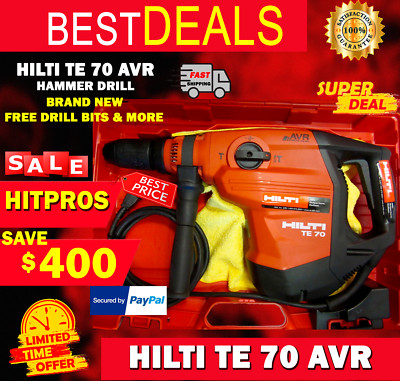 HILTI TE 70 AVR COMBIHAMMER, BRAND NEW, FREE DRILL BITS & MORE, FAST ...