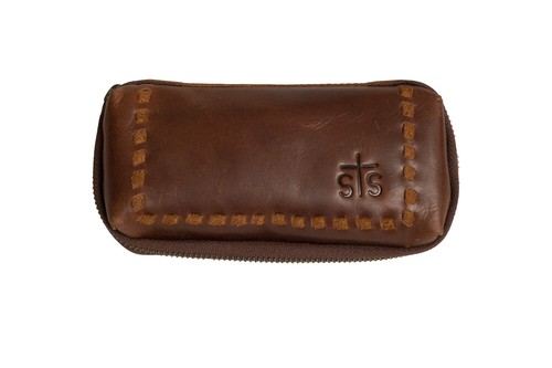 STS Ranchwear Mens Croc Chestnut Leather Sunglass Case OS 681676334301 ...