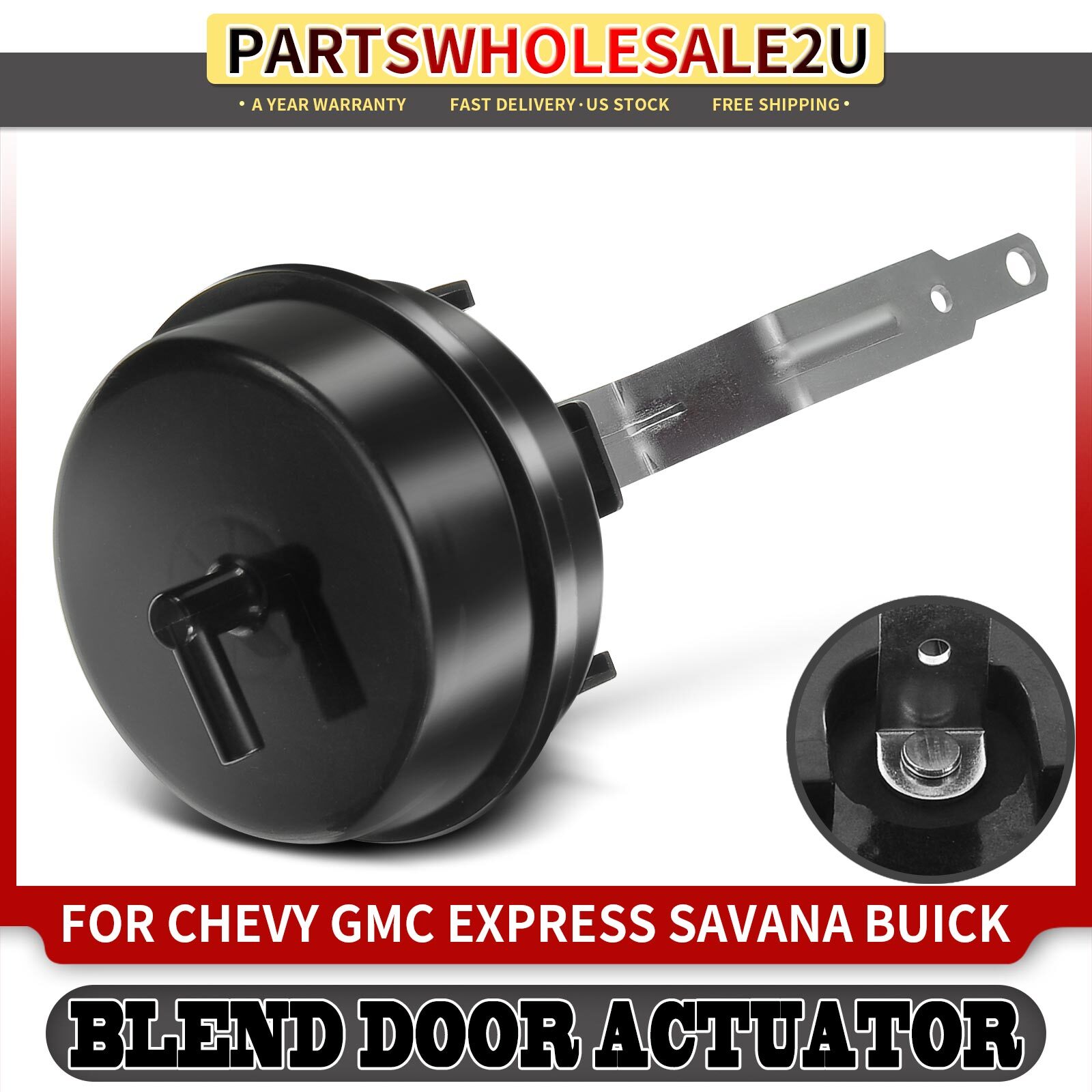 AC Blend Door Actuator Vacuum Style for Chevy Express GMC Savana Buick ...