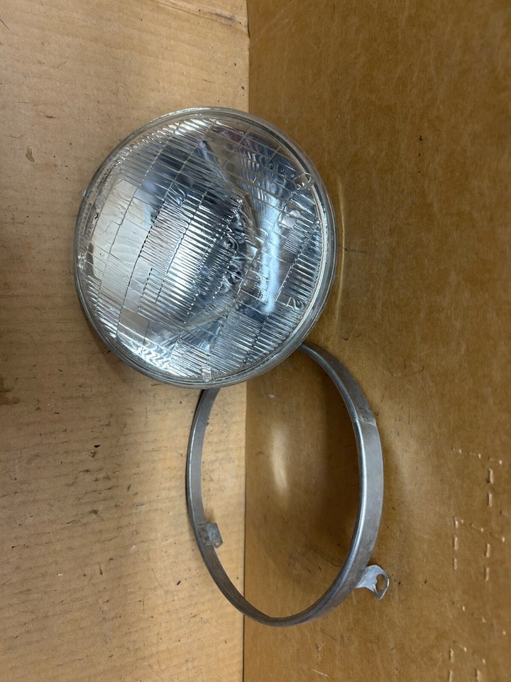 68-70 AMC JAVELIN REBEL RAMBLER HEADLIGHT BULB 7” #2 HIGH BEAM &TRIM ...