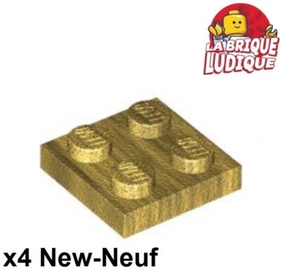 Lego 4x Plaque Plate 2x2 or doré/pearl gold 3022 NEUF | eBay