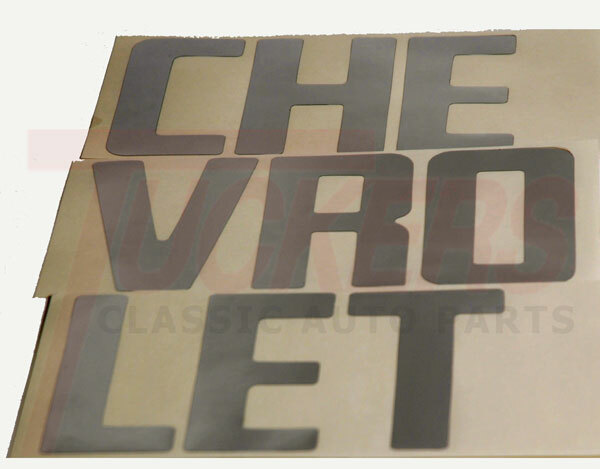 1967-1972 Chevrolet Letters Fleetside Tailgate Decals Chrome C10 C20 ...
