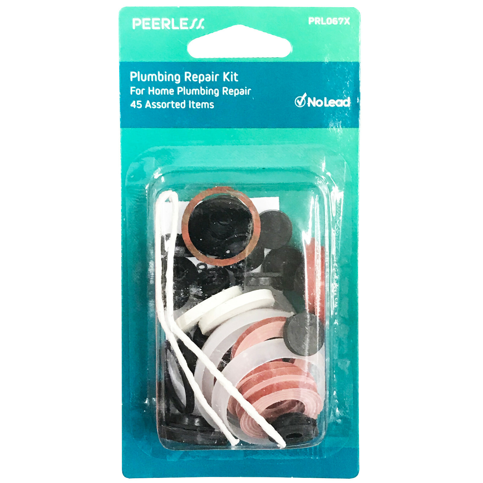 Peerless 45-PCS PLUMBING REPAIR KIT Washers Screws Faucet Sink Bathroom ...