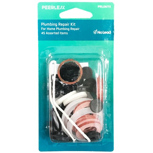 Peerless 45-PCS PLUMBING REPAIR KIT Washers Screws Faucet Sink Bathroom ...