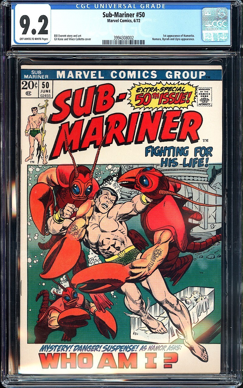 Sub Mariner #50 CGC 9.2 (1972) 1st Appearance Of Namorita! KEY ISSUE! L@@K! | eBay