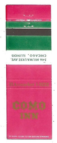 Como Inn-Chicago, Ill. Vintage Matchbook Cover | eBay