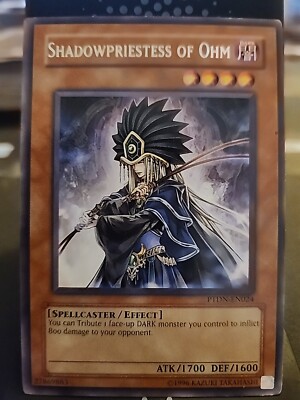 Shadowpriestess of Ohm - Rare Foil - Yugioh Dark Monster - Vintage | eBay