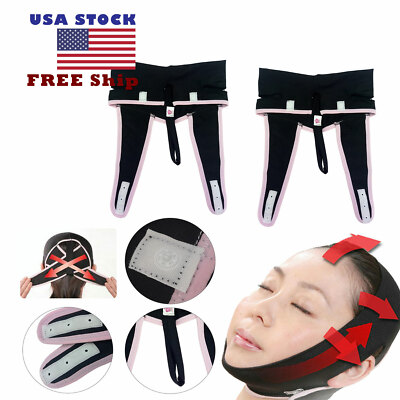 2pcs anti-aging Face Slimming Double Chin Cheek Band Strap Mask Shaper ...