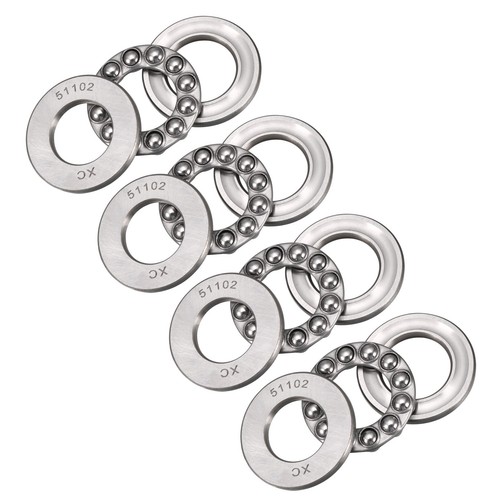 4pcs 51102 Thrust Ball Bearing 15mm x 28mm x 9mm Chrome Steel Miniature ...