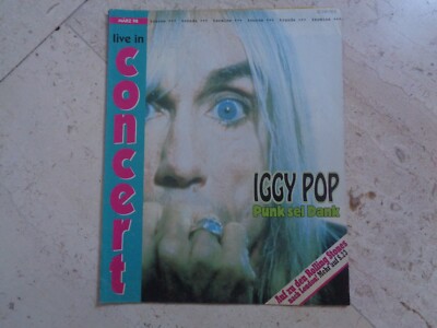 IGGY POP rare *promo only* cover magazine LIVE IN CONCERT 1998 | eBay