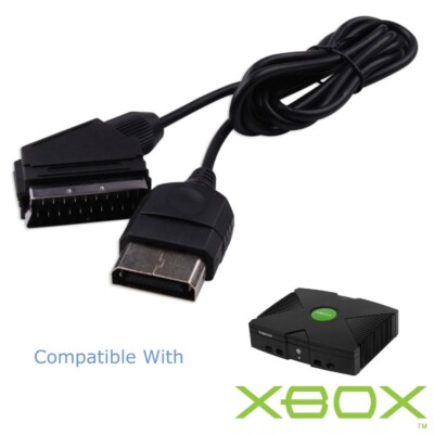 Scart Cable TV Lead for Original Xbox Stereo Sound AV lead 6 Ft 1.8m ...