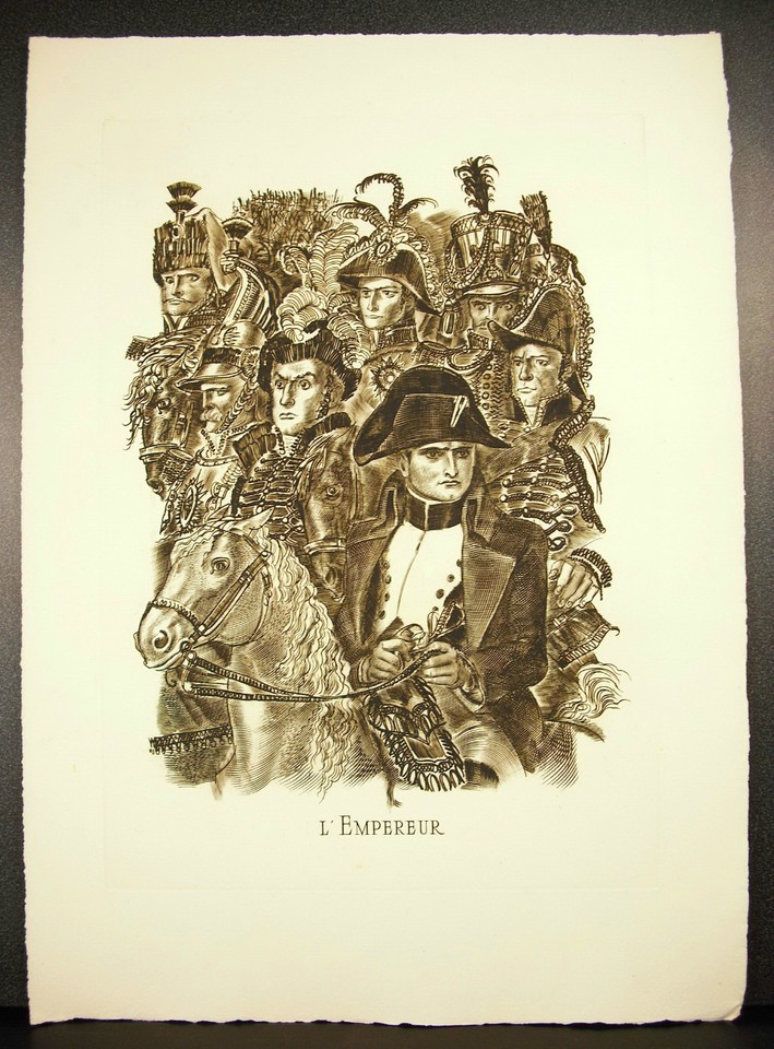 Napoleon Bonaparte the Emperor engraving by Albert Decaris 52cm 1952 31 ...