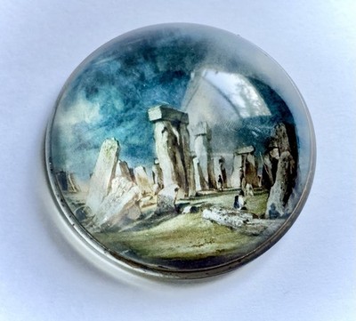Vintage 1970s Stonehenge Souvenir Glass Paperweight Nigel Pain Dorset ...