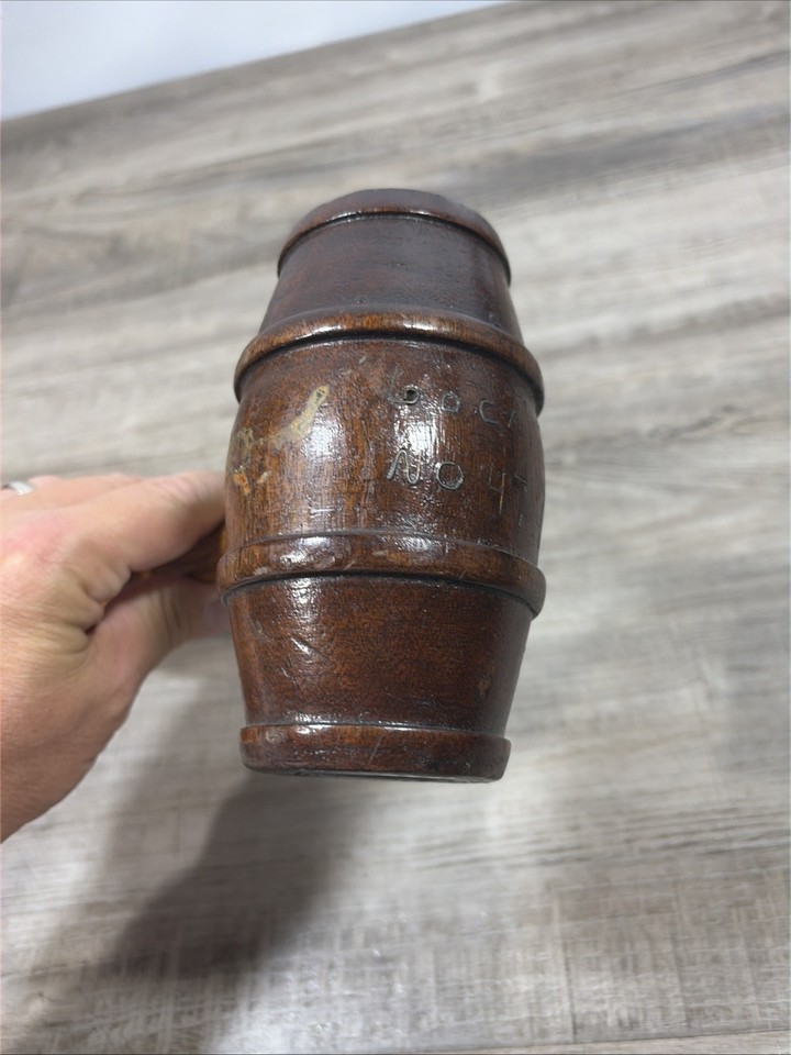 Antique Wooden BARREL HEAD Gavel Mallet Hammer | eBay