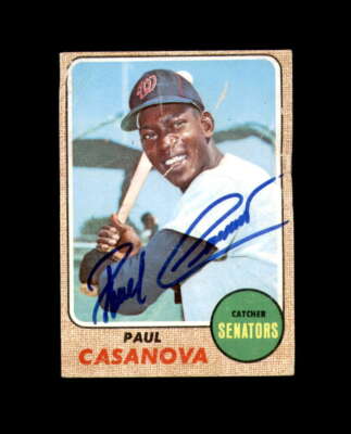 Paul Casanova Signed 1968 Topps Washington Senators Autograph | eBay