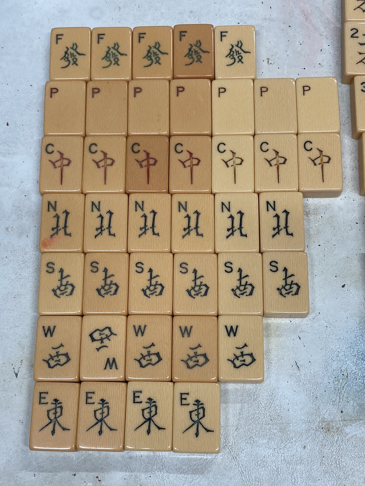 2 French Ivory (Celluloid) Mahjong Mah Jongg Tiles Your Pick | eBay