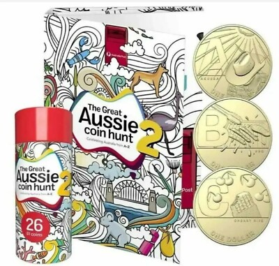 2021 $1 Great Aussie coin Hunt 2 Full Set A-Z, Folder, Tube with RARE ...